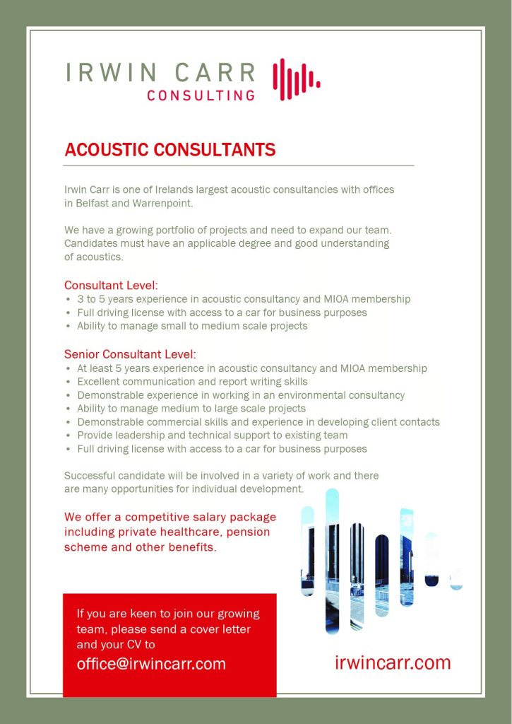 Job Advert | Irwin Carr Consulting